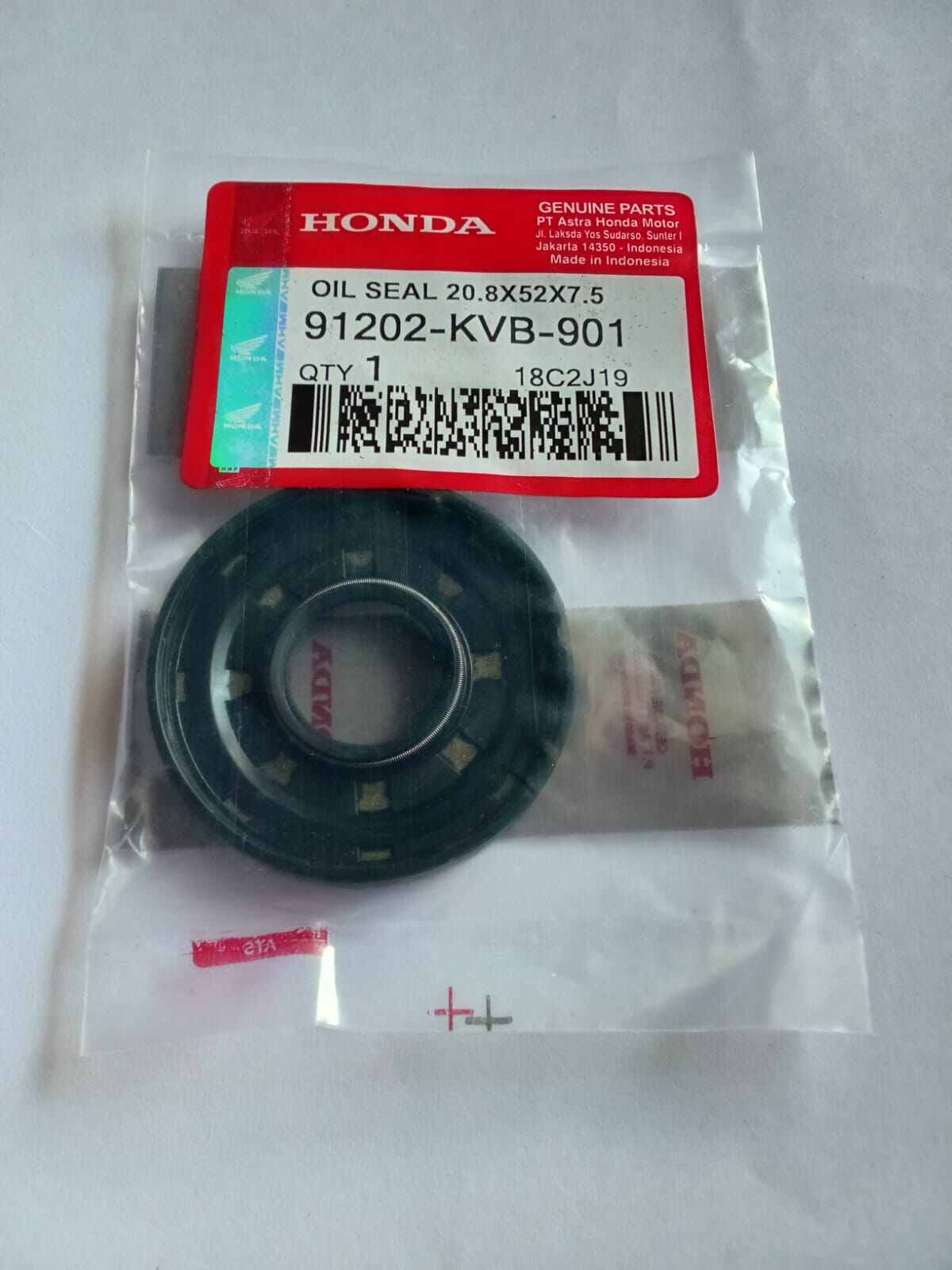 91202-KVB-901 Oil Seal 20.8X52X7.5 Sil CVT Kruk Bandul Kiri Honda VARIO ...