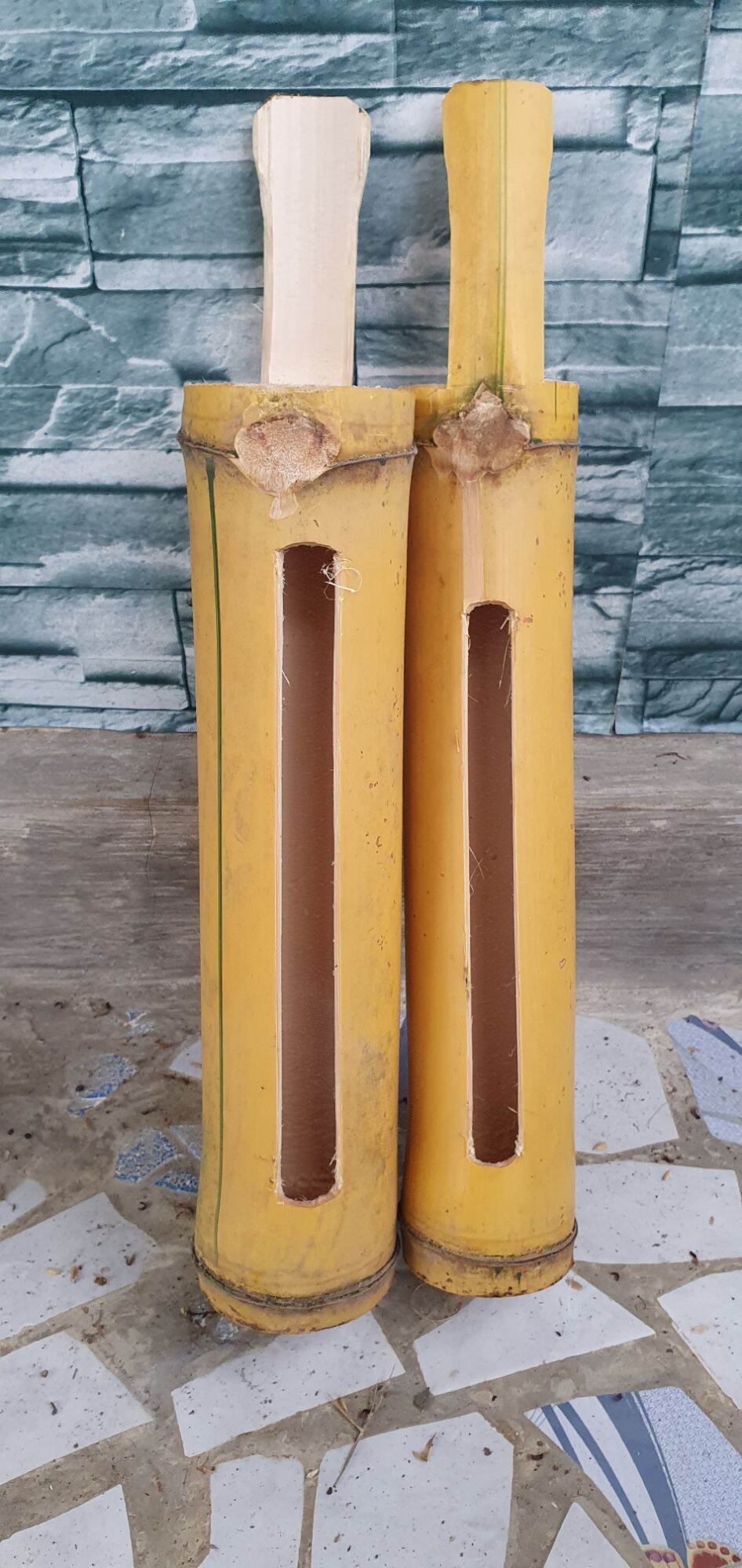 kentongan pos ronda keliling dari bambu kuning | Lazada Indonesia