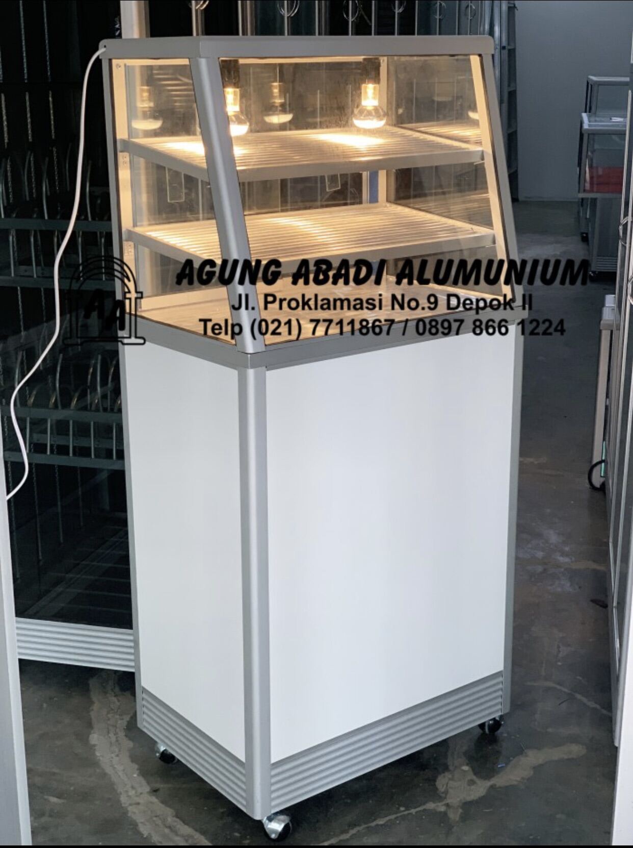 Booth Etalase Gerobak Fried Chicken Ayam Lampu Pemanas Warmer | Lazada ...