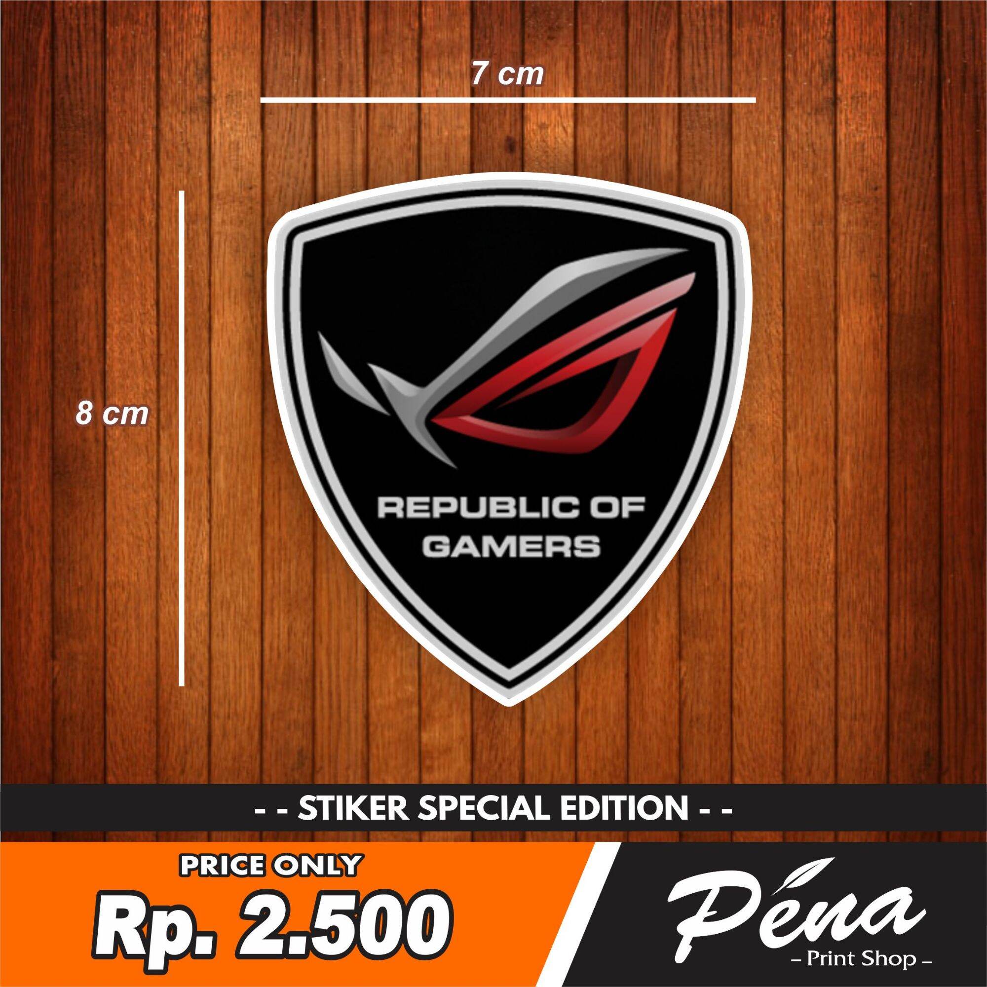 Sticker Stiker ROG Republic Of Gamers Tahan Air | Lazada Indonesia