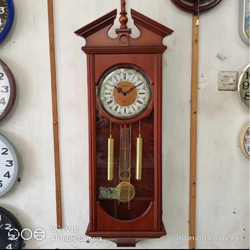 jam dinding antik kuno besar wellington full kayu jati | Lazada Indonesia