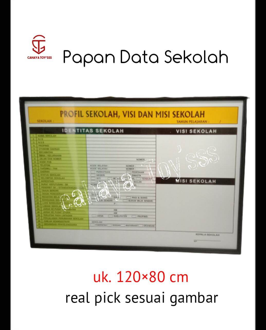 Papan Data Sekolah uk.120×80cm (SD/MI/SMP/MTS/SMA/MA) | Lazada Indonesia