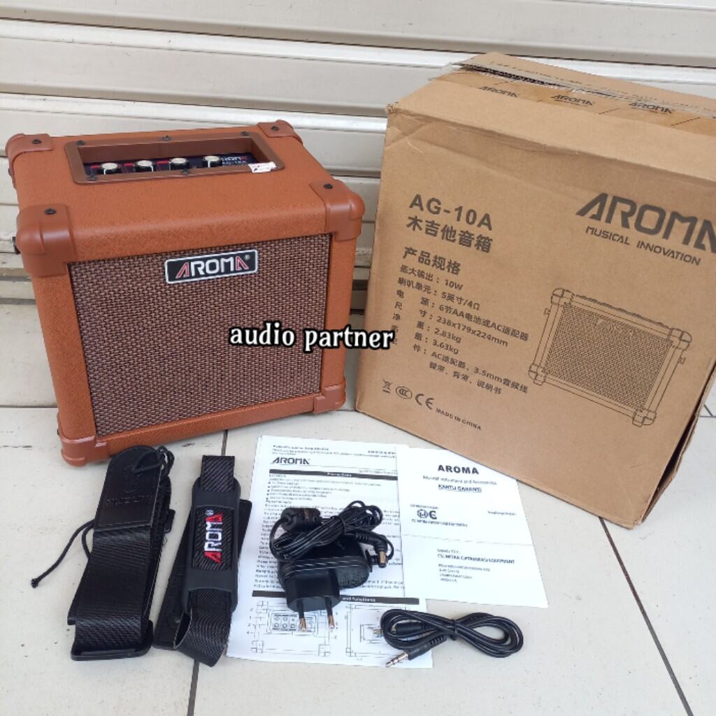 AMPLI GITAR AKUSTIK AROMA AG10A AMPLIFIER GITAR AG 10 A | Lazada Indonesia