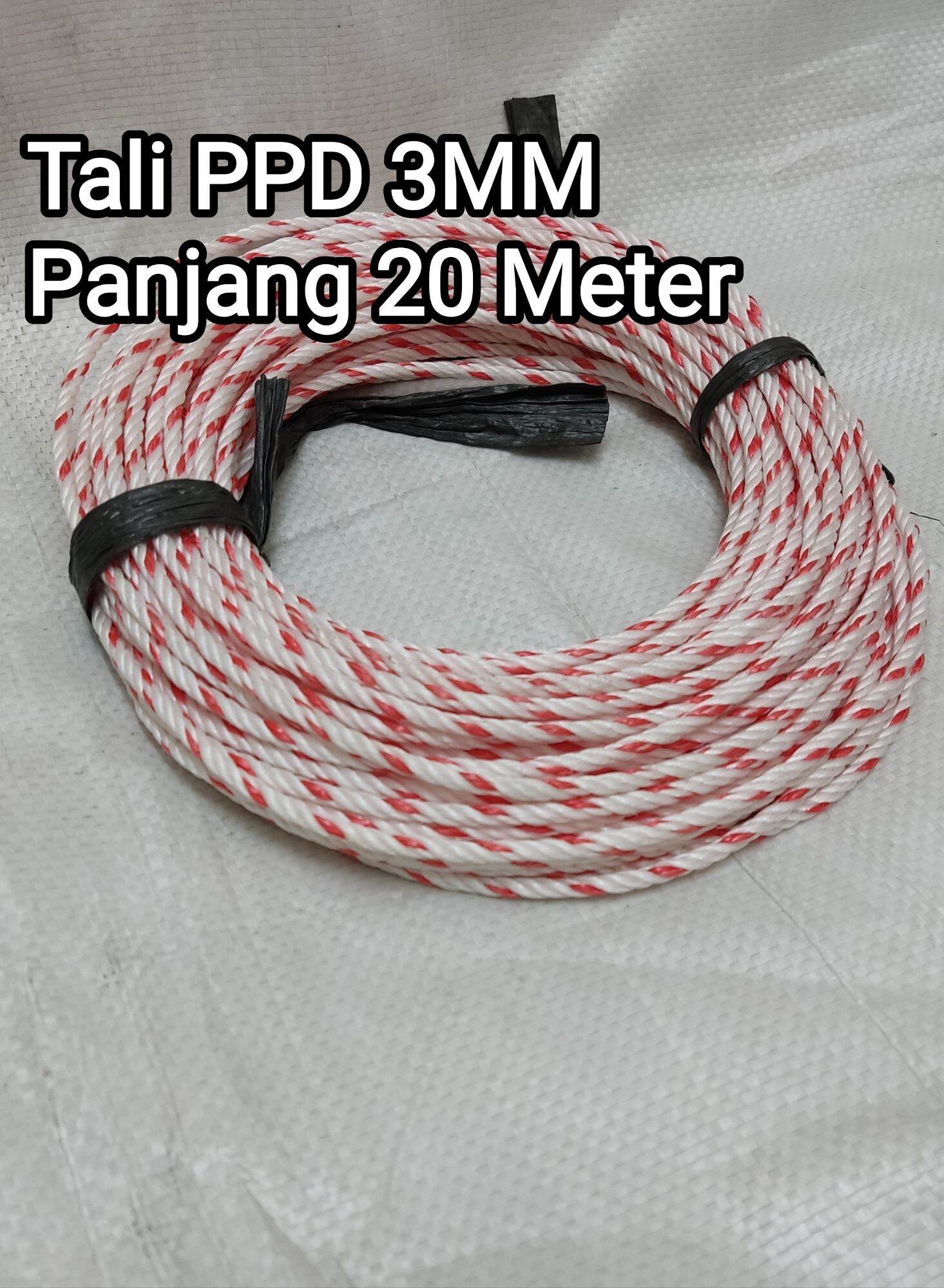 Cod Tali Tambang PPD 3 MM panjang 20 meter serbaguna bisa digunakan ...
