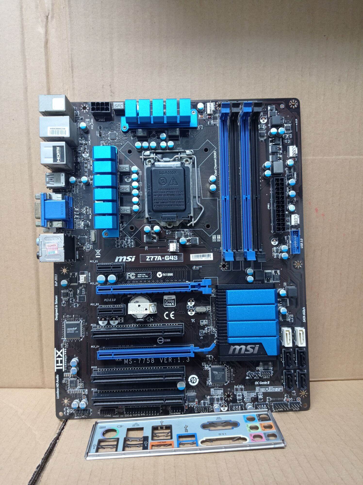 MOBO MSI Z77A-G43 SOCKET LGA 1155 DDR3 ONBOARD VGA HDMI FOR IVYBRIDGE ...