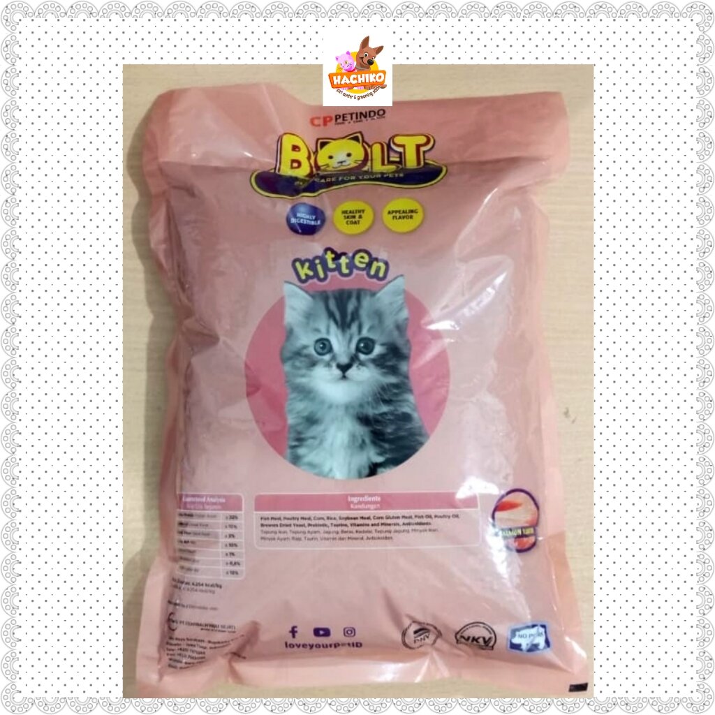 Bolt Cat Kitten Salmon 1kg Repack | Lazada Indonesia