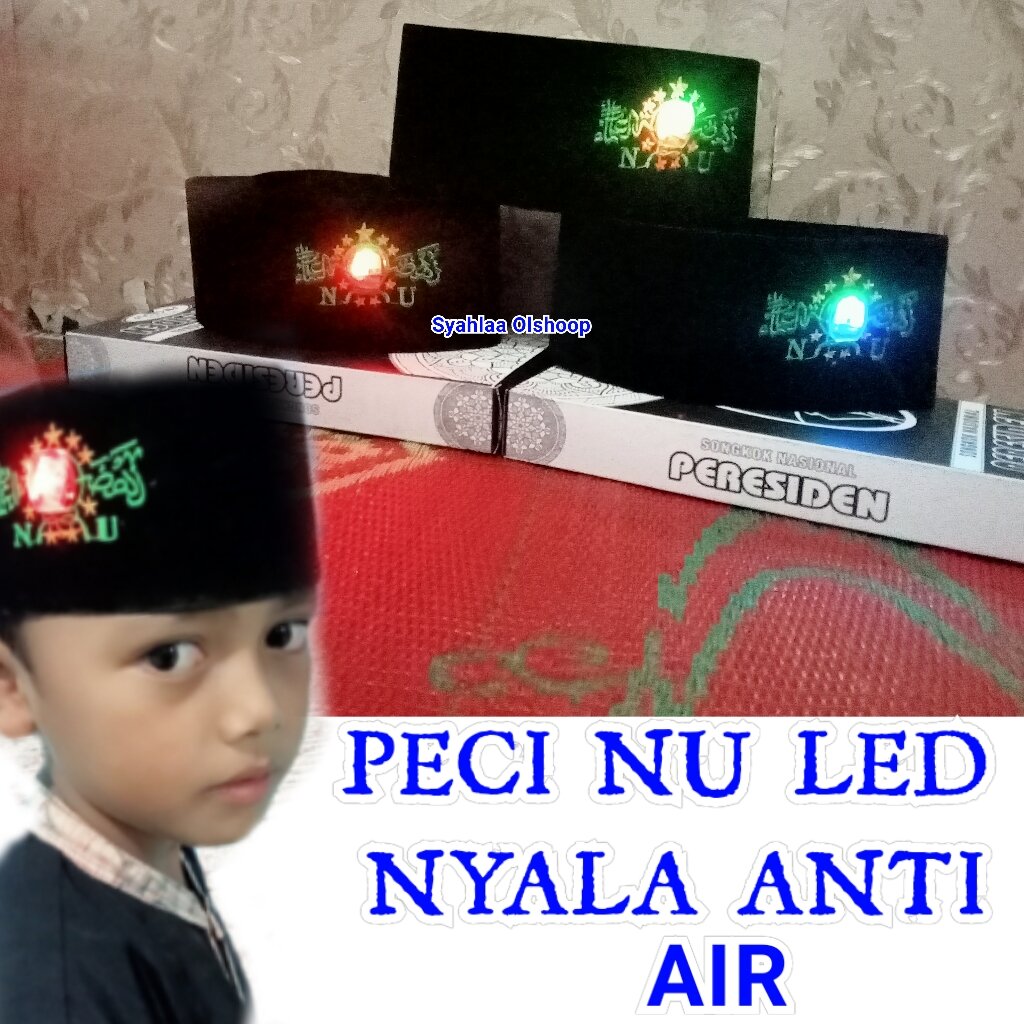 Peci NU Led peci nasional peci songkok NU Led nyala saat di tepuk tepuk ...