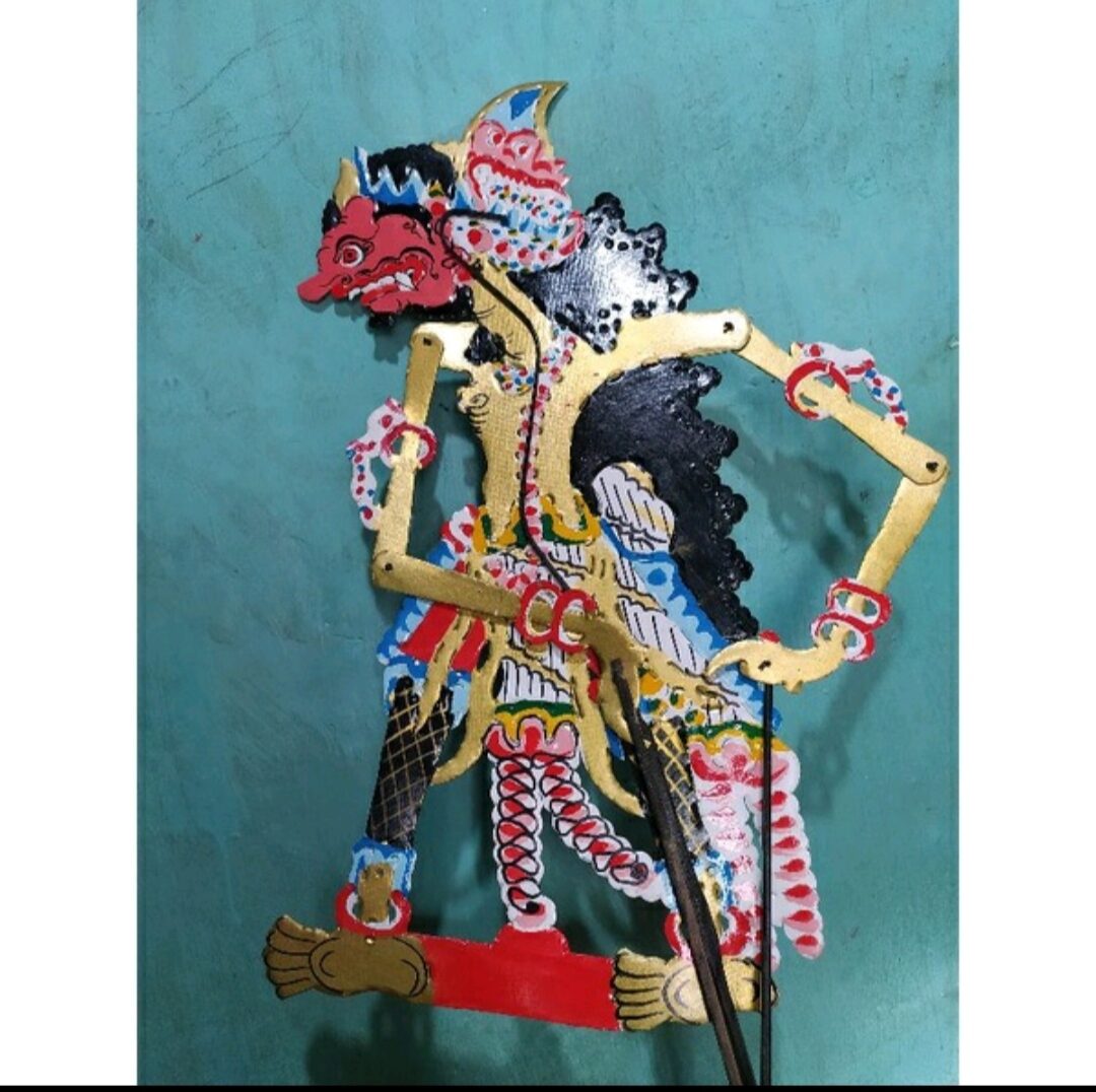 WAYANG kulit kertas mainan Patih Sabrangan tinggi-+60cm ukuran standar ...