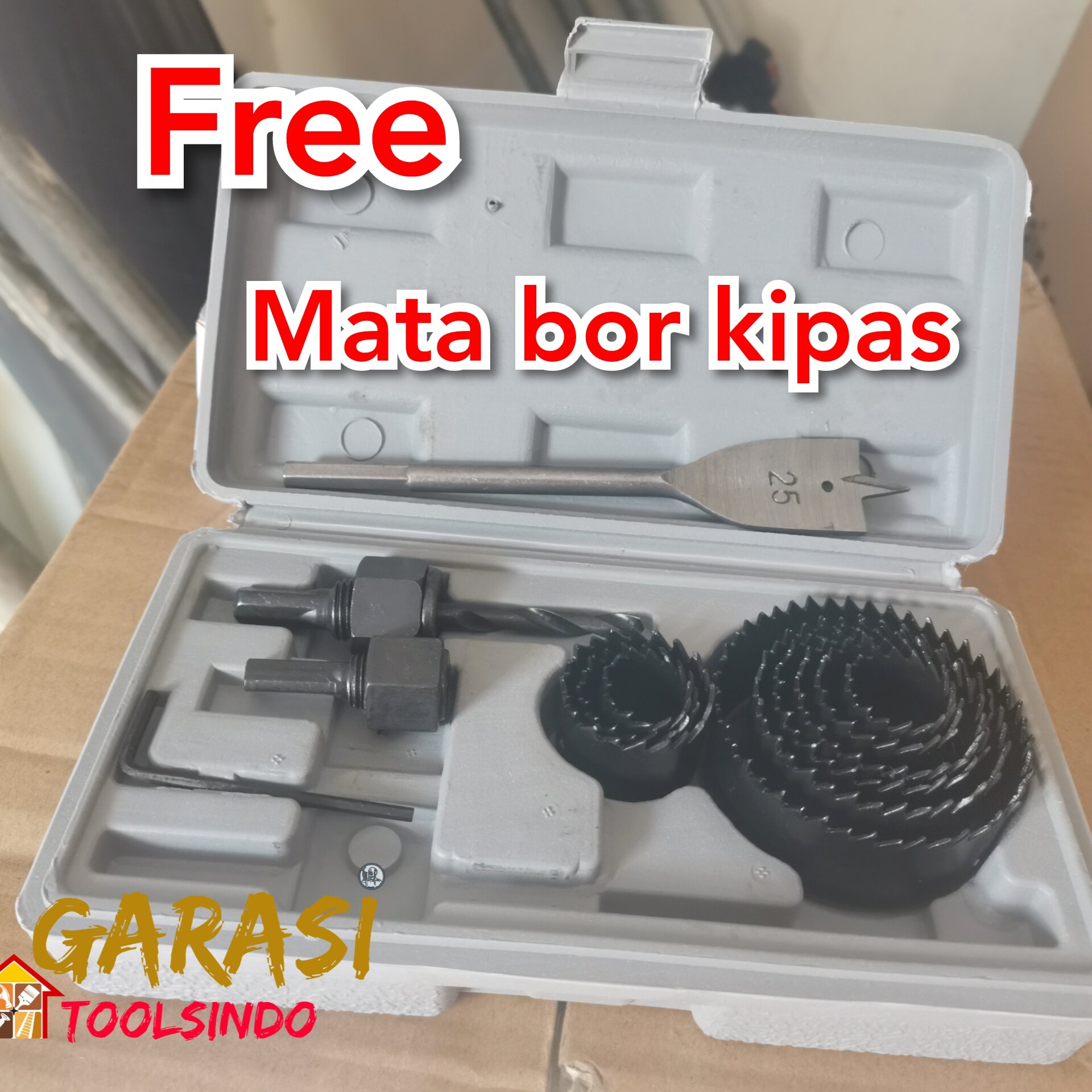 mata bor holesaw 13 pcs lobang kayu pipa pvc mata bor hole saw mata bor ...