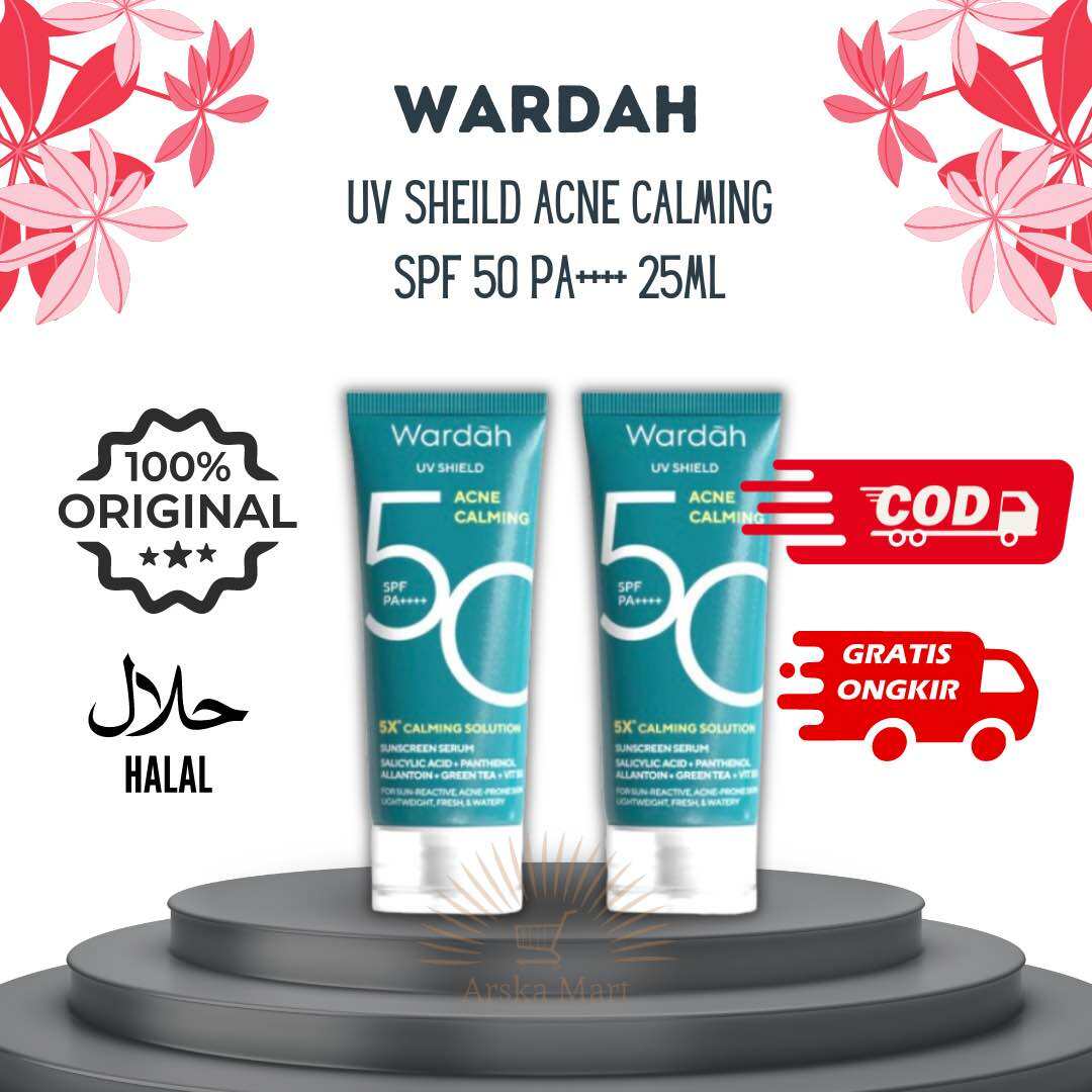 (NEW) WARDAH UV Shield Acne Calming Sunscreen Serum SPF 50 PA++++ - 25 ml | Lazada Indonesia