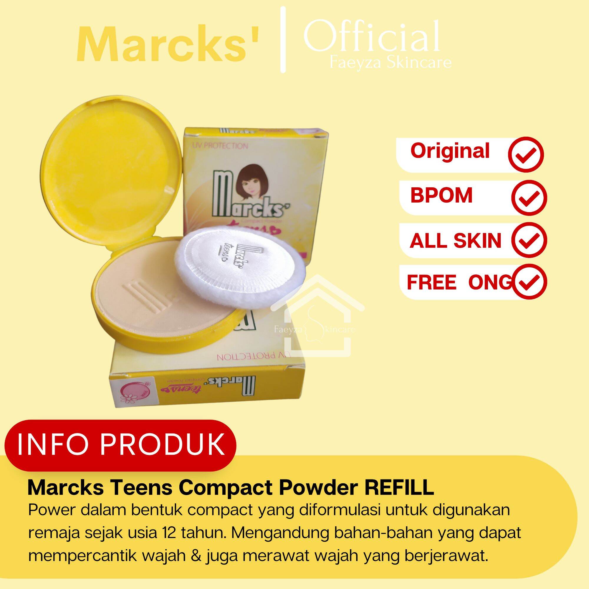 Marcks Teens Compact Powder REFILL | Lazada Indonesia
