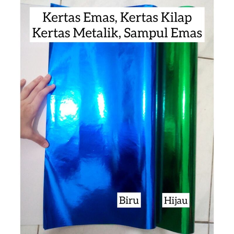 (Per 5 Lembar) Kertas Emas, Sampul Emas, Kertas Kilap, Kertas Metalik ...