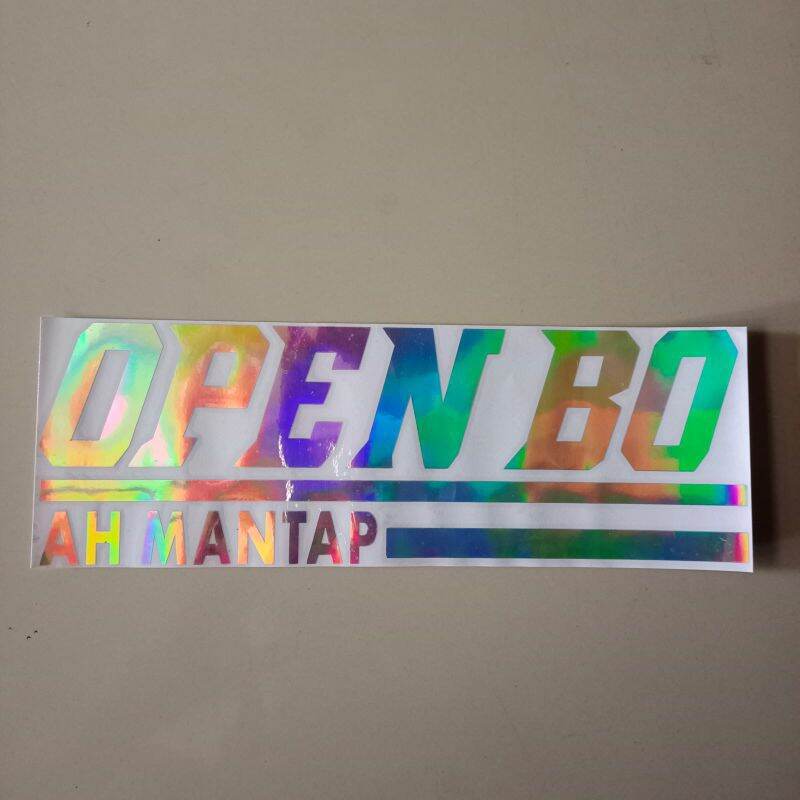 sticker OPEN BO ah mantap sticker cutting viral | Lazada Indonesia