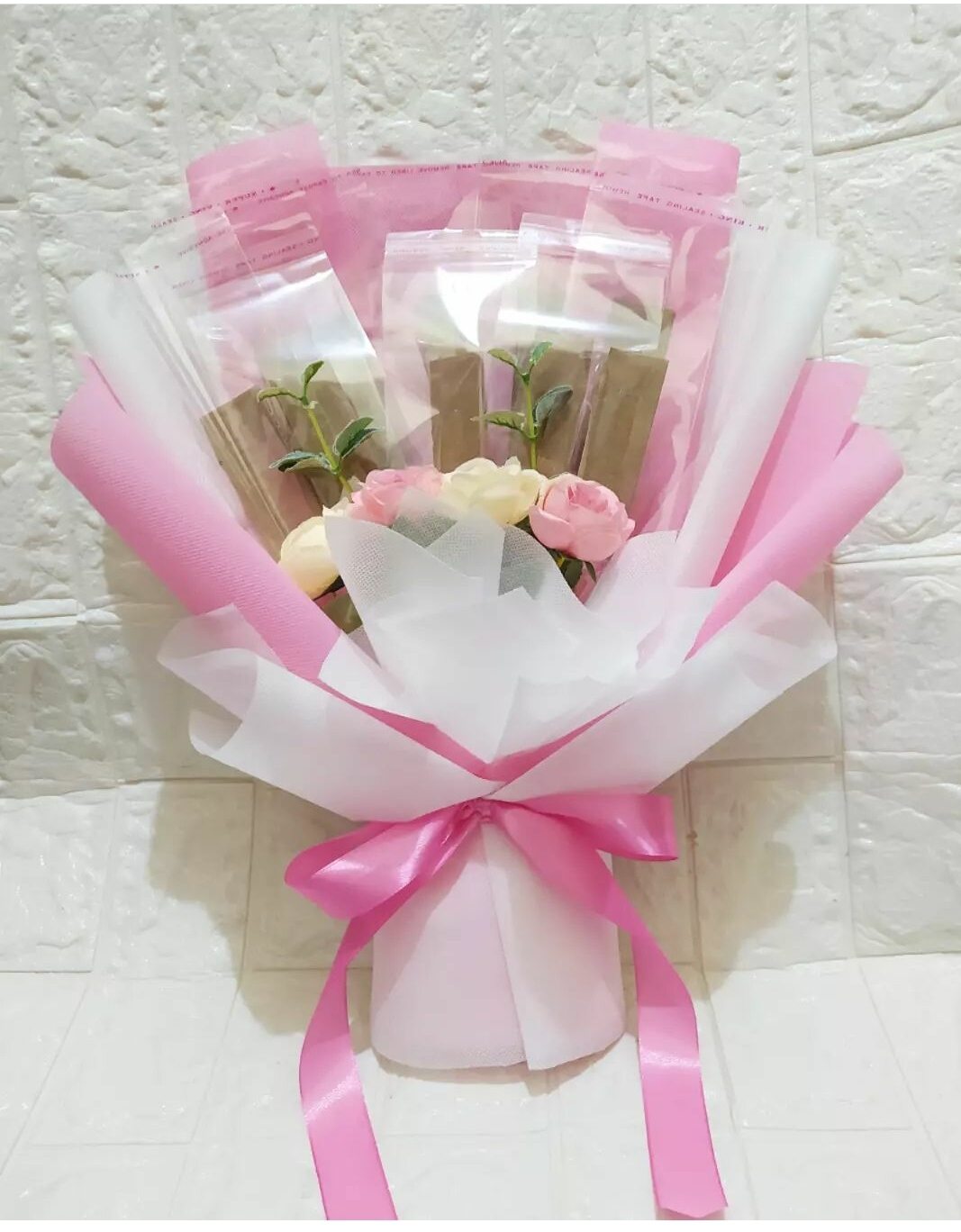 Buket kado ulang tahun pink Buket kosongan isi sendiri 10 lembar bucket ...