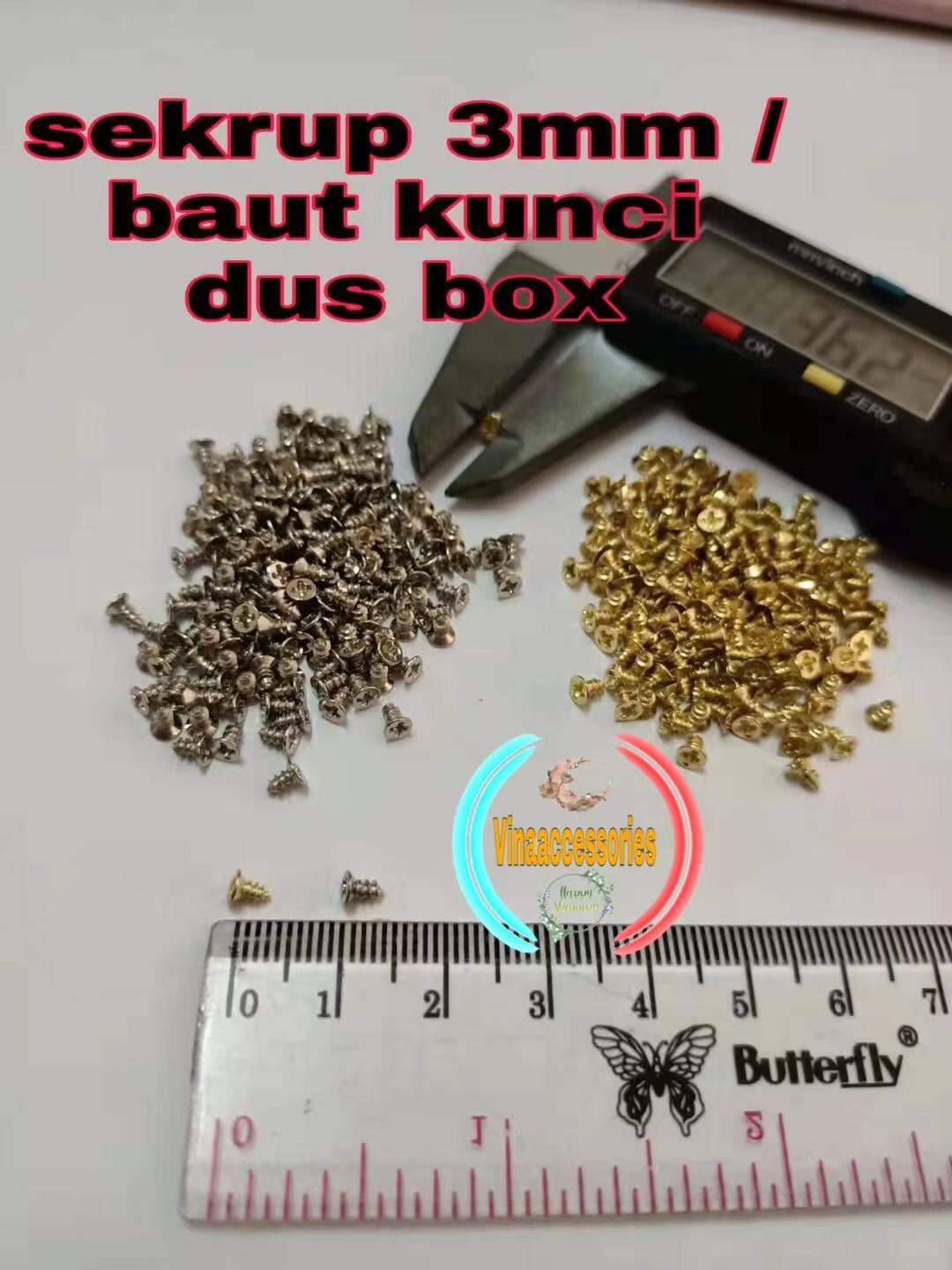 2000pcs baut 3mm / sekrup mini 3mm / sekrup kunci box dus | Lazada ...