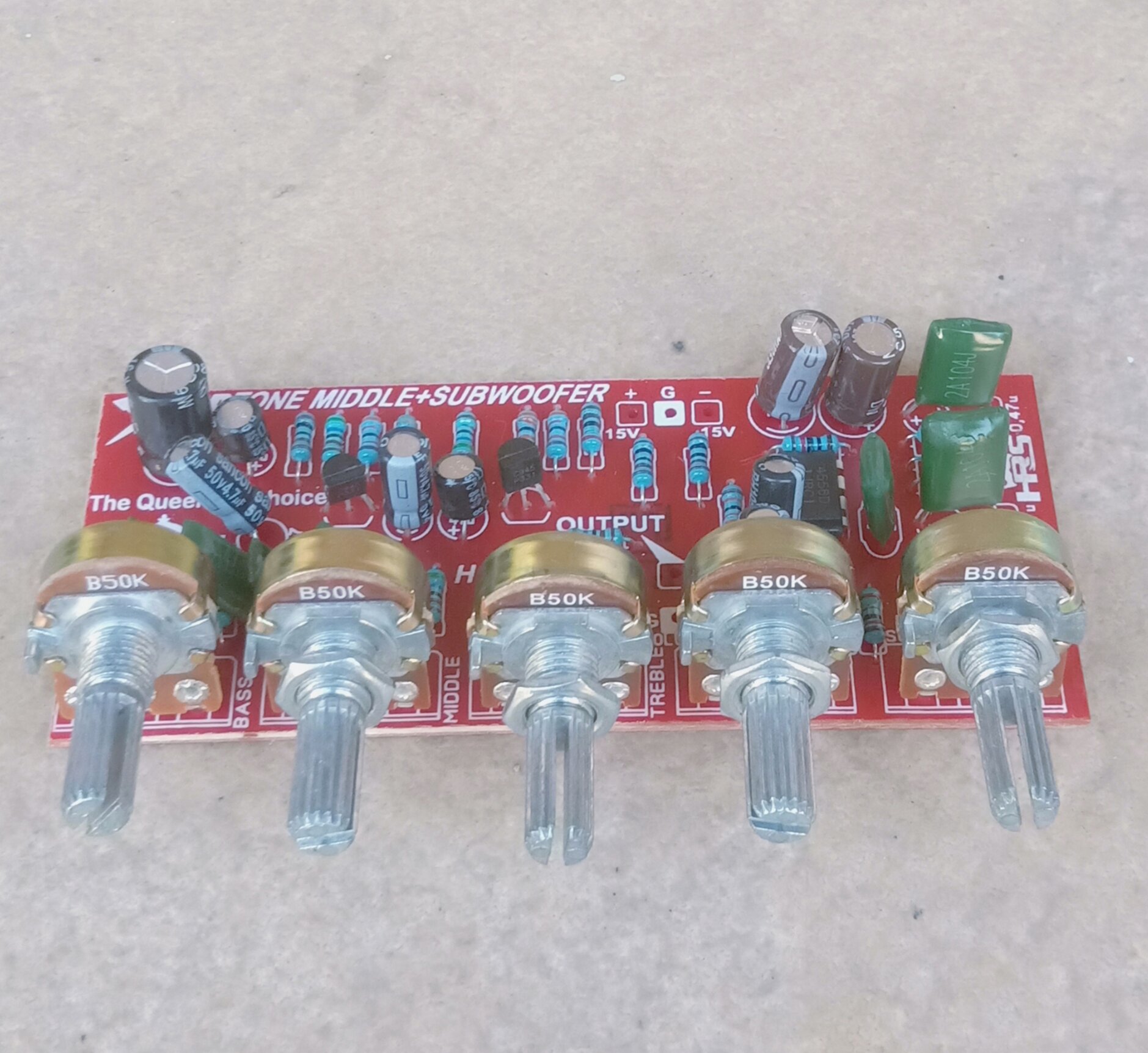 tone control mono 5 potensio bass midel Trebel volume dan subwoofer ...