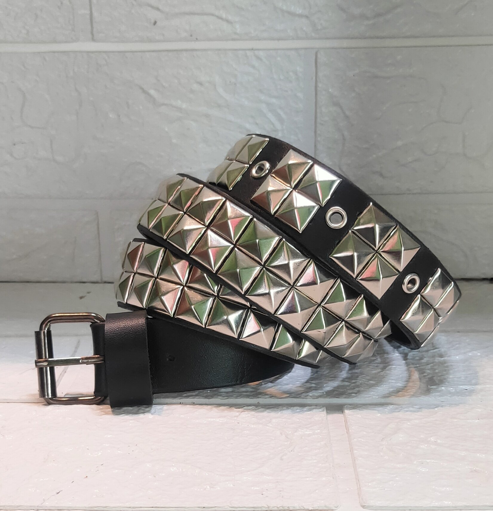 gesper spike 2 baris belt punk | Lazada Indonesia