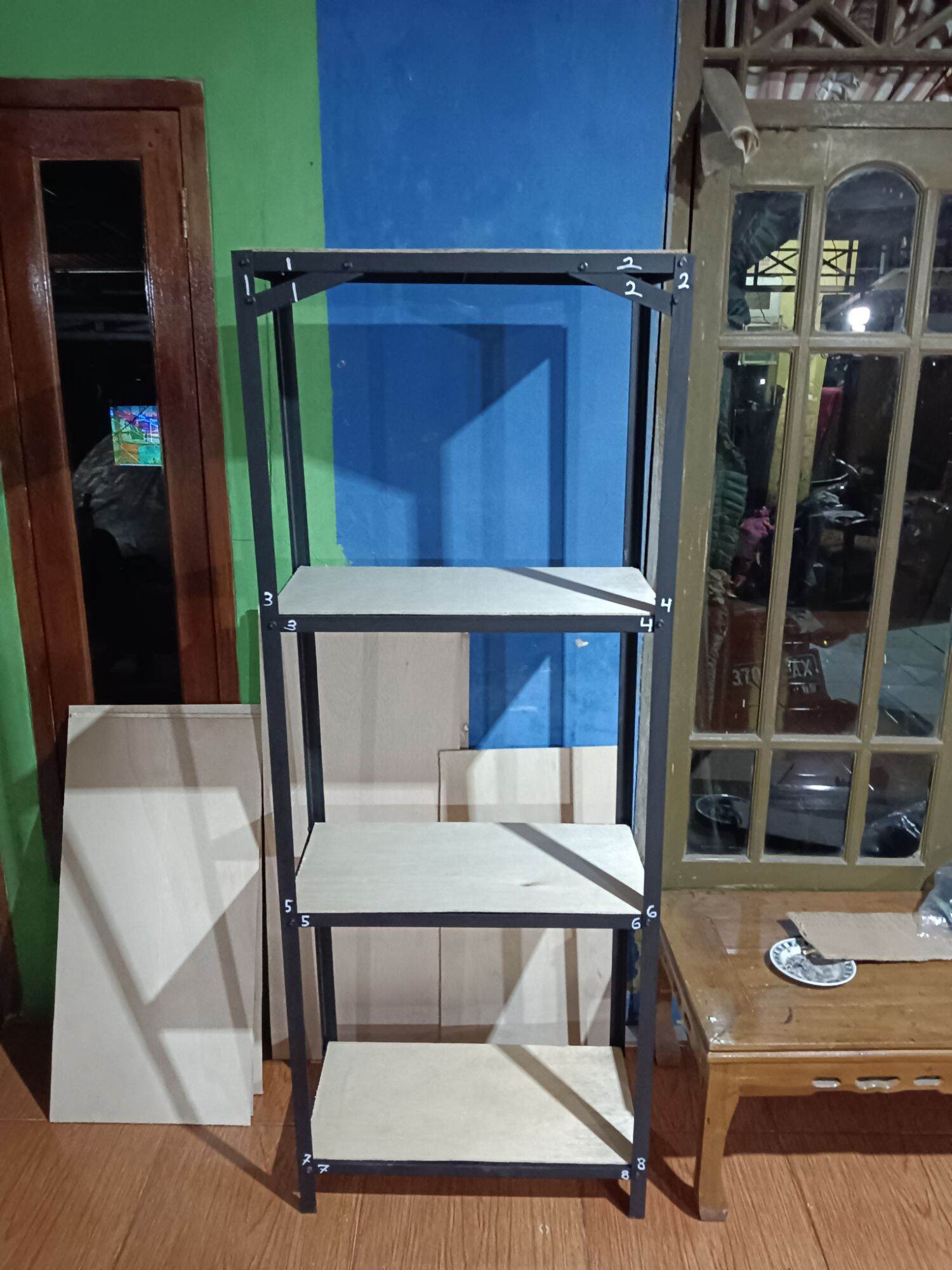 rak aquarium 4 susun besi siku bongkar pasang. Rak serbaguna. rak besi ...