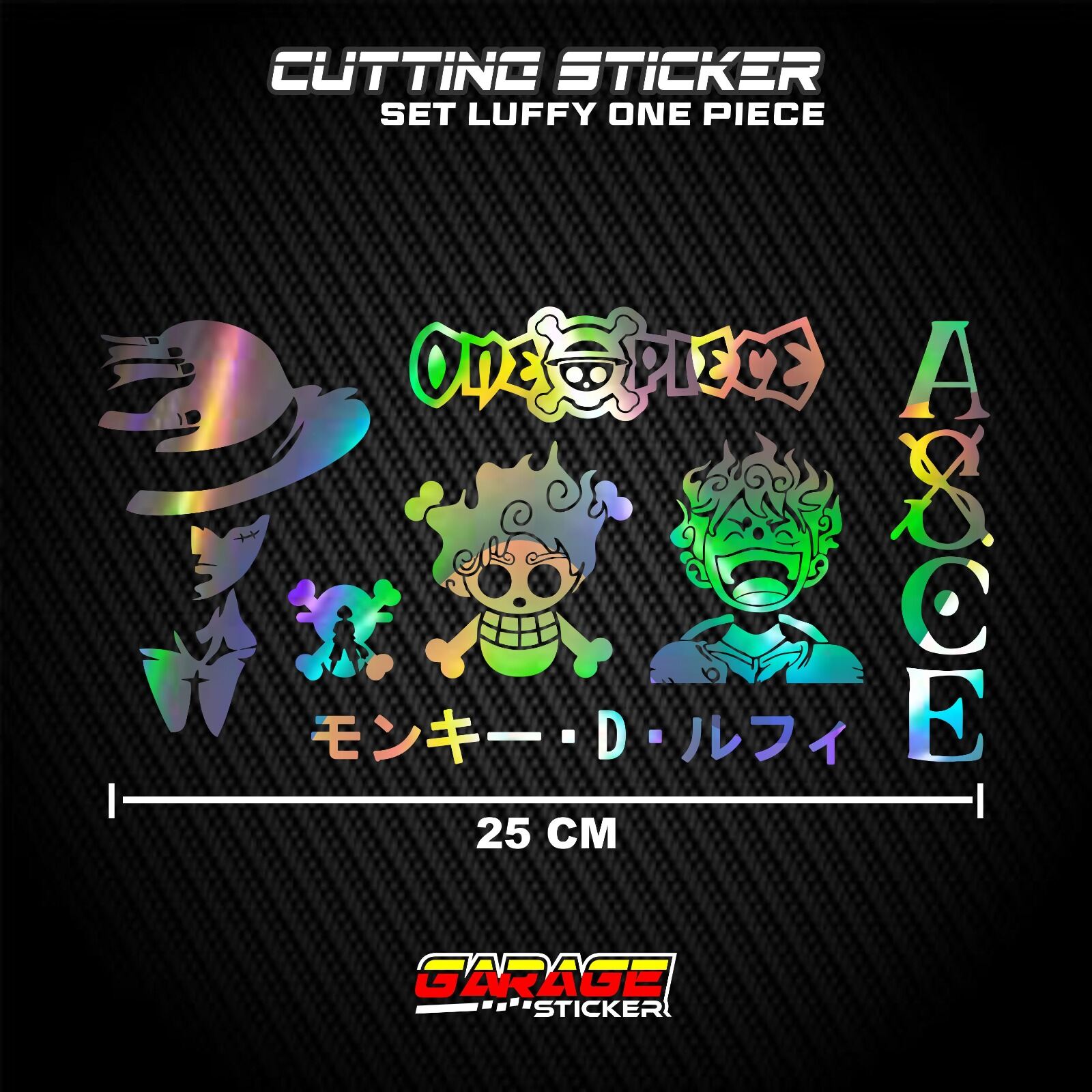 1 set sticker one piece cutting stiker luffy pack | Lazada Indonesia
