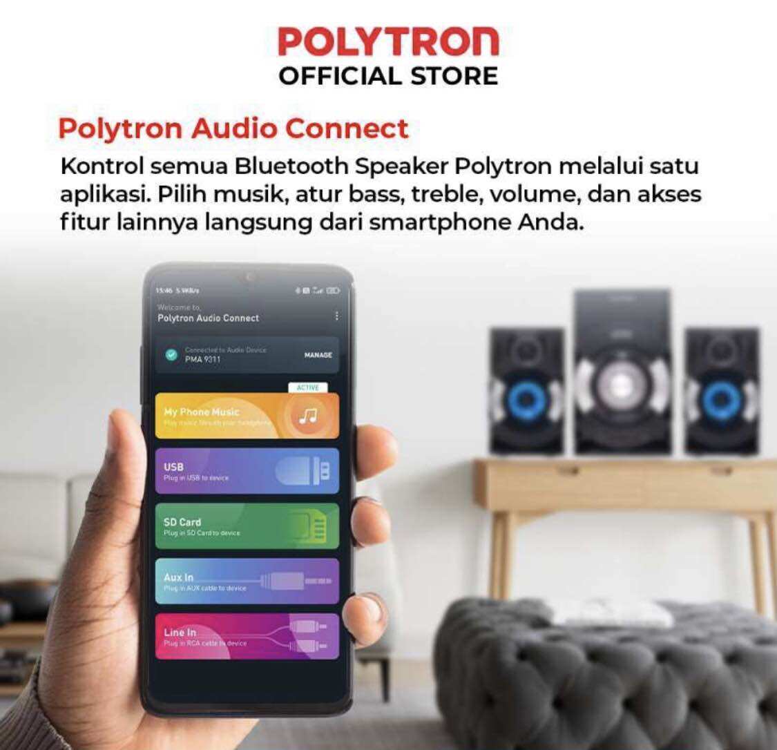 Polytron PMA 9527 Speaker Multimedia Bluetooth Super Bass Original ...