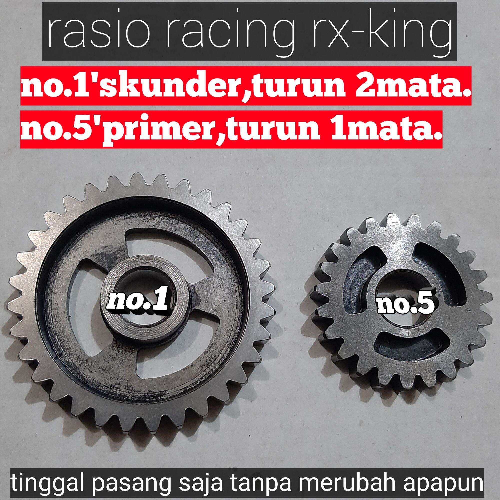 paket rasio touring rx king rx spesial gigi nomor 1 primer dan nomor 5 ...
