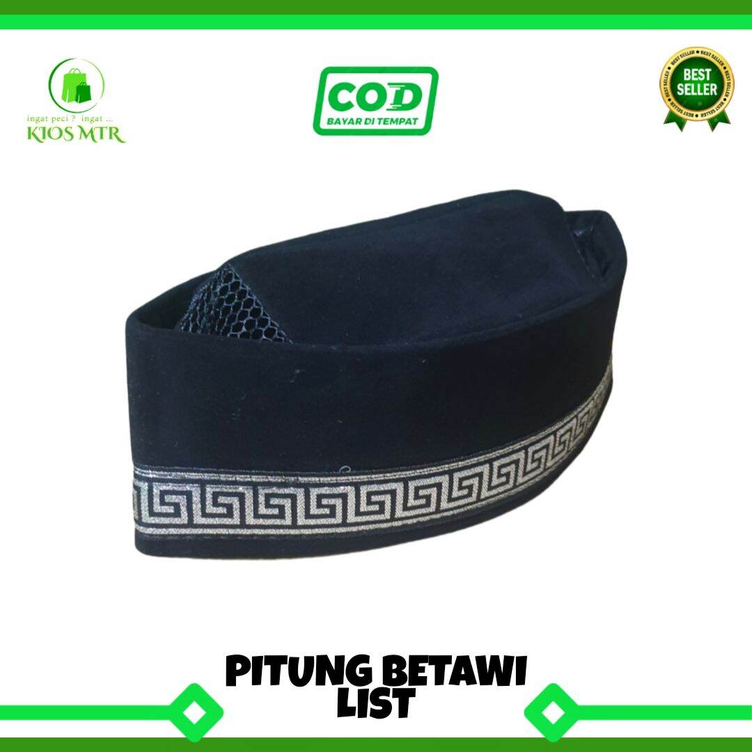 Peci PITUNG BETAWI MOTIF LIST Anak Dan Dewasa Murah , Kopiah Haji ...