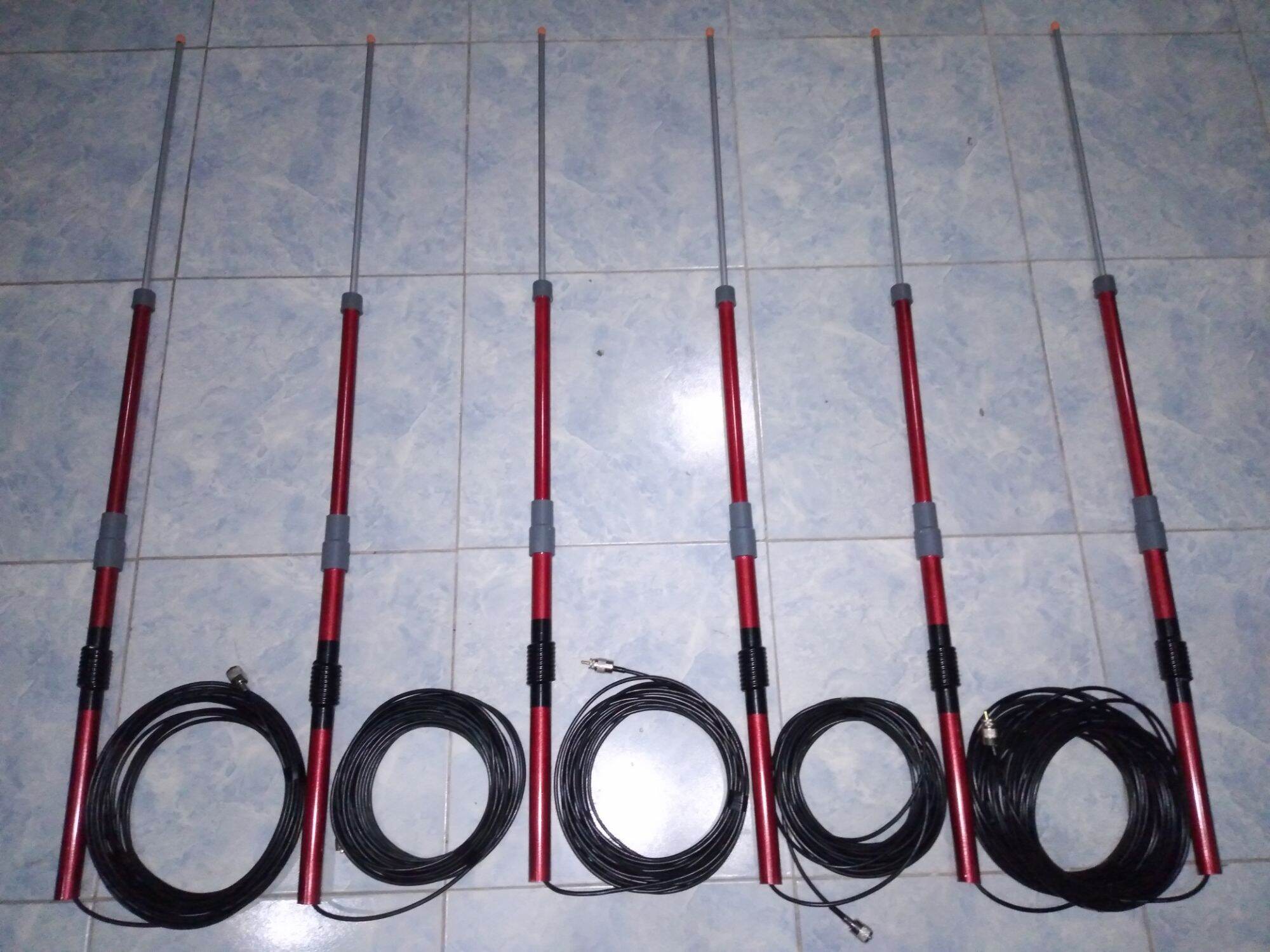 Antena ht atau rig flowerpot Vhf Aluminium kabel rg58 panjang 25m ...