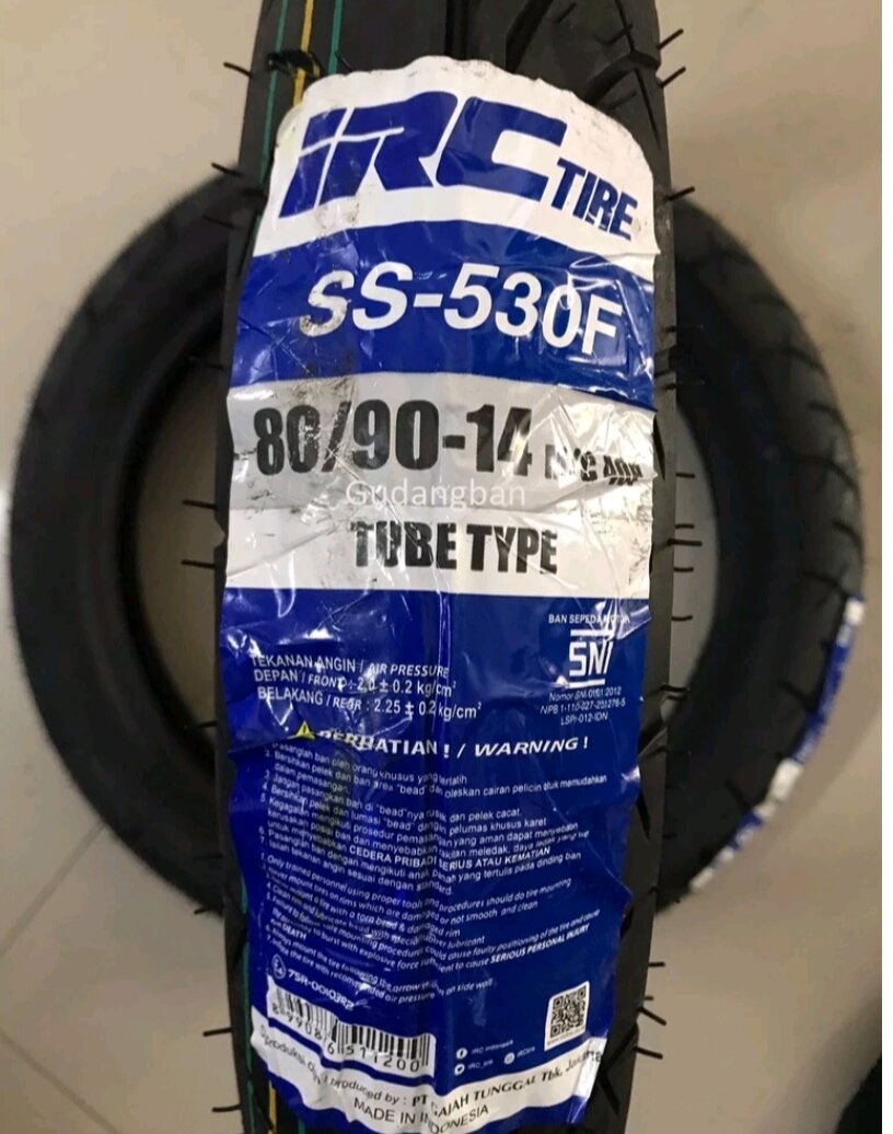 BAN LUAR TUBE TYPE IRC 80/90-14 SS-530F BAN MATIC | Lazada Indonesia