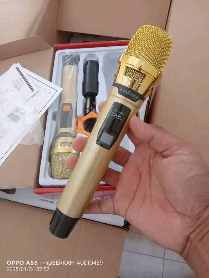 mic bluetooth mic wireless merek advance 206, 101 mic karaoke tanpa ...