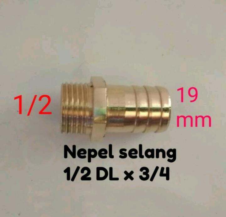 Nepel/nipple selang drat luar 1/2 x 3/4 | Lazada Indonesia