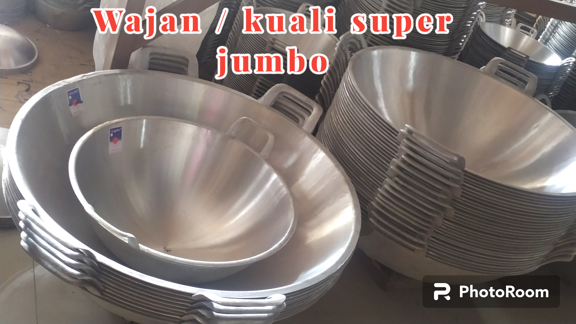 wajan katel kancah super besar No 34 kuali alumunium super jumbo tebal ...