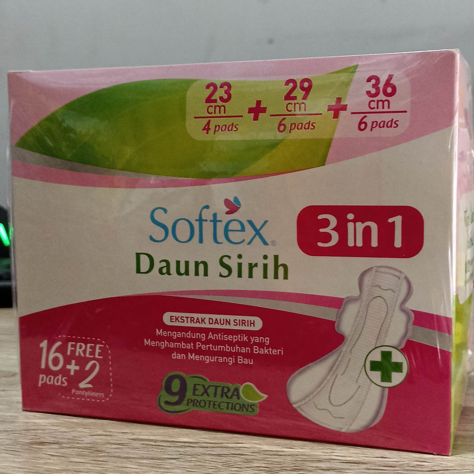 Softex Daun Sirih 3 in 1 Pembalut Wanita Sayap Lebar NAHISA1 | Lazada Indonesia