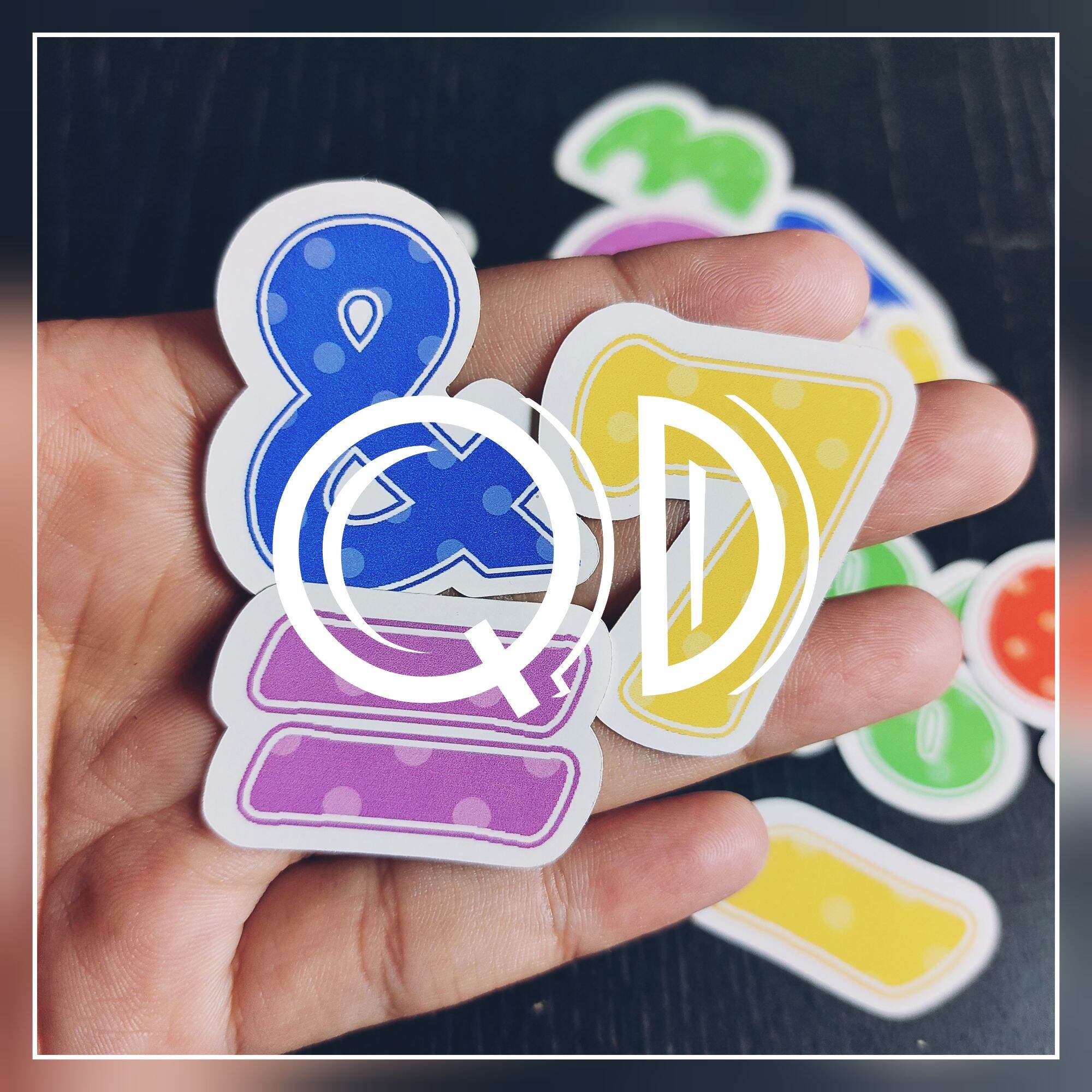 stiker angka dan simbol sticker murah glossy gambar angka dan simbol ...