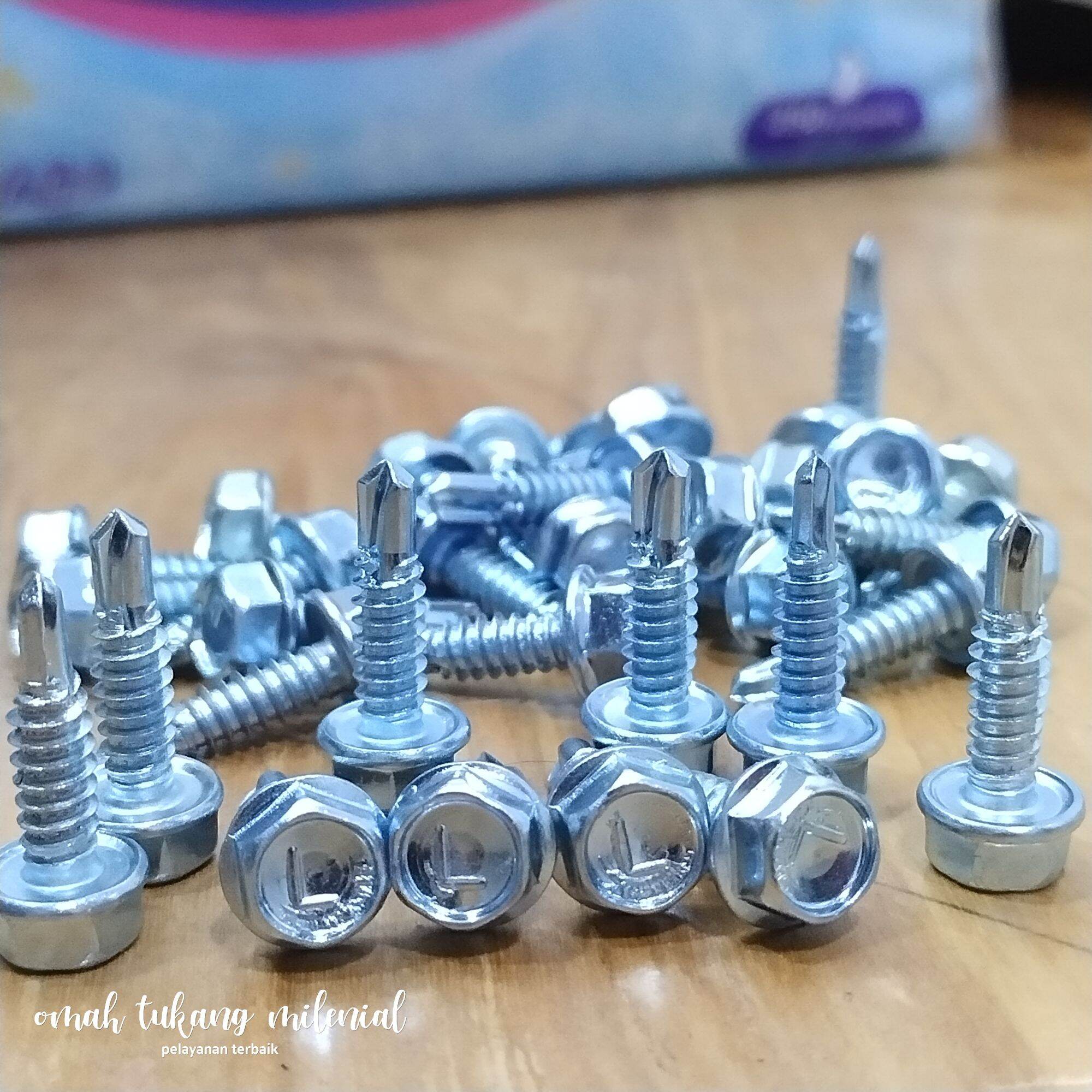 sekrup baja ringan 10x19 LION kemasan isi 100pcs | Lazada Indonesia