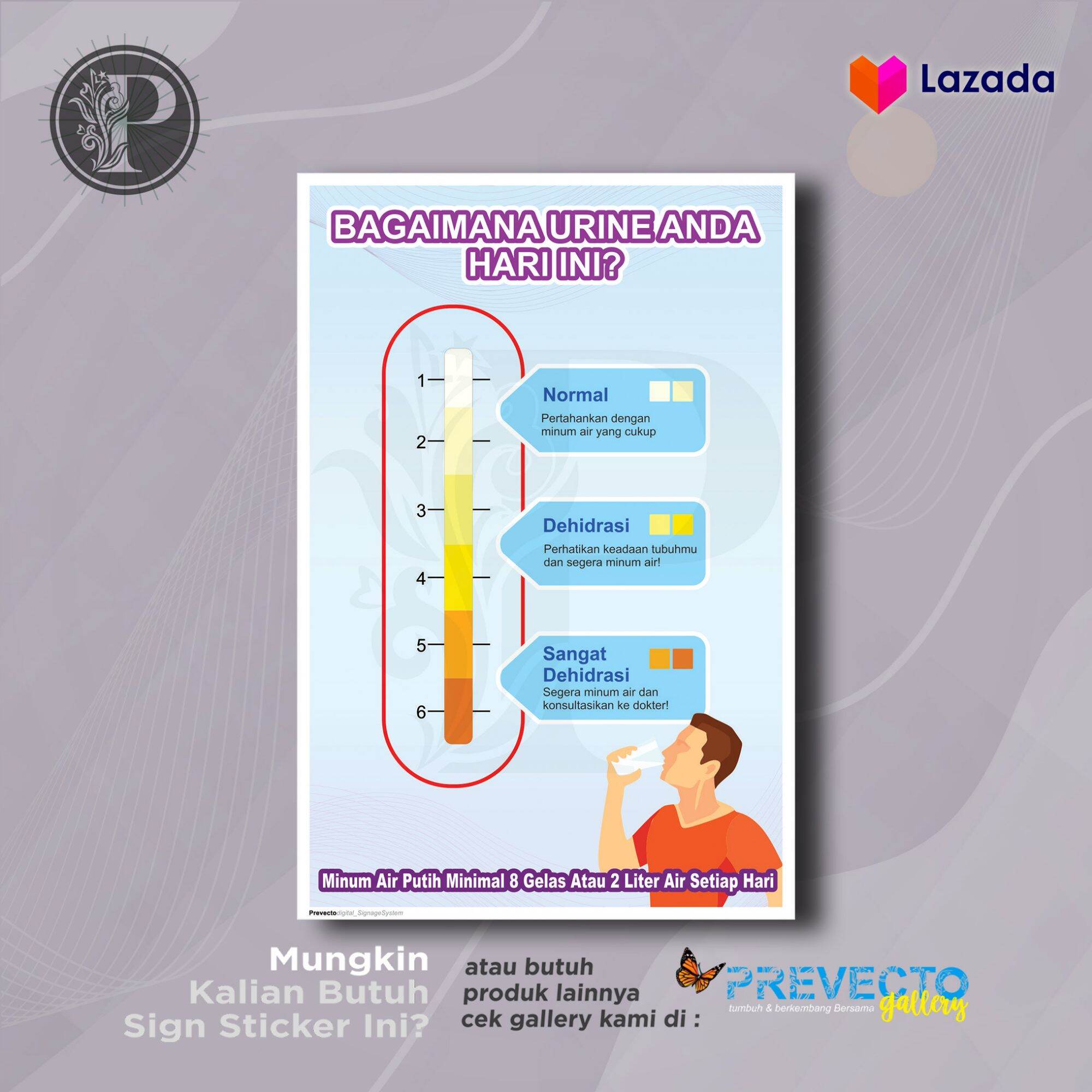 Stiker Indikator Warna Urine/Cek Urine Sticker Vinyl Tahan Air | Lazada ...