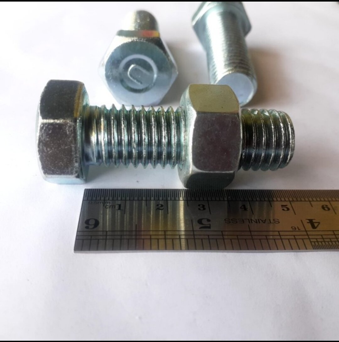 BAUT MUR BMP M16X50 PANJANG 5CM KUNCI 24 BAUT MUR GALVANIS PUTIH ...