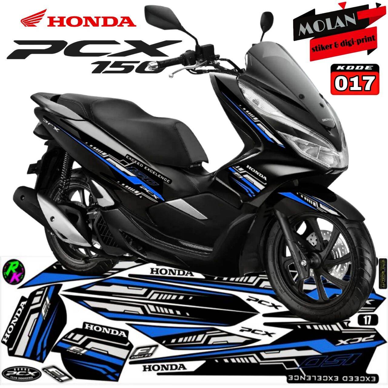 Decal Sticker Striping Variasi Honda PCX 150 2018-2021 - PCX Abs - PCX ...