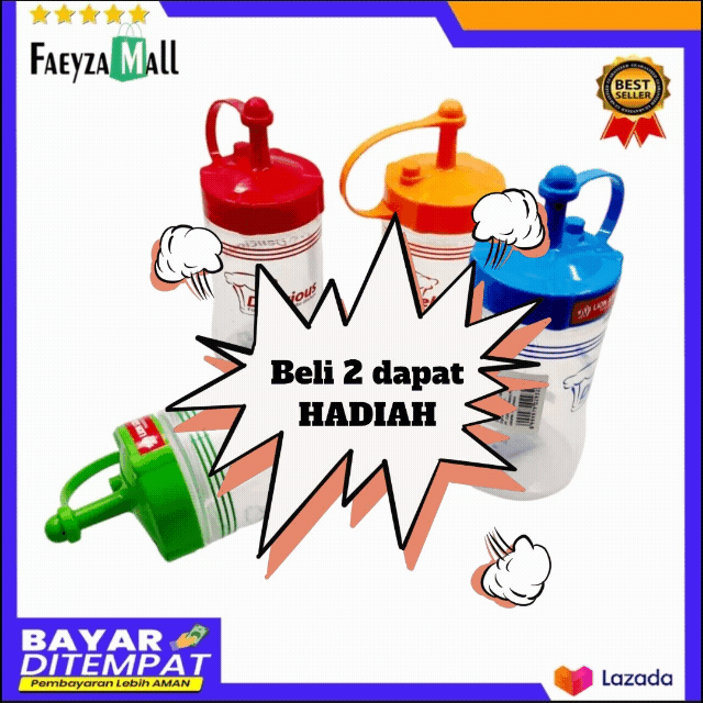 ⭐⭐⭐⭐⭐ORIGINAL !! LION STAR Botol saos / TS-49 Bistro Sauce Keeper 300 Ml / Botol Saos Lion Star ...