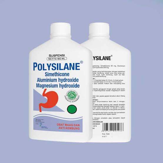 Polysilane sirup 180 ml / Polysilane 180 / Polisilane 180 / Obat maag ...