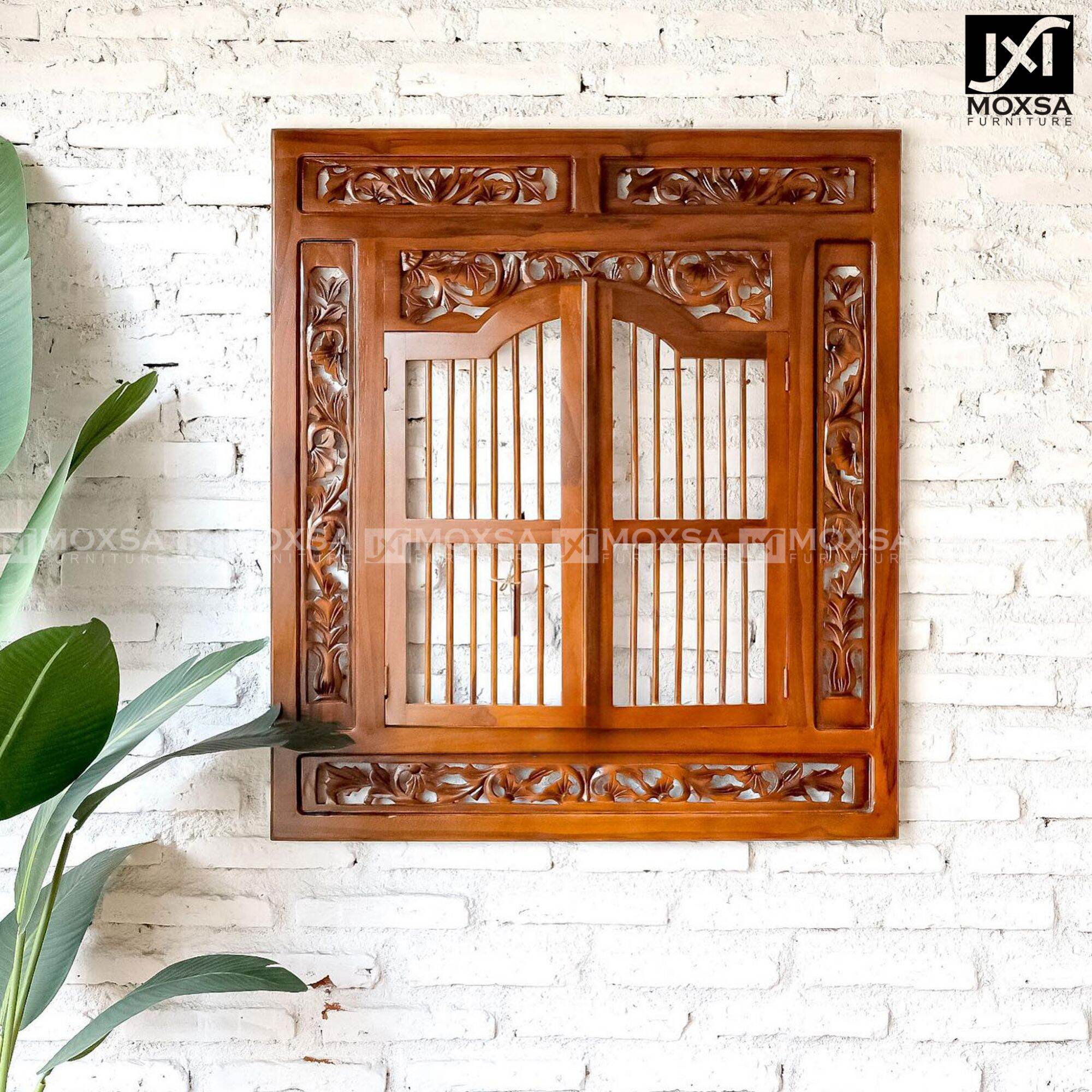 Jendela Krepyak Ukir Kayu Jati Hiasan Dinding | Lazada Indonesia