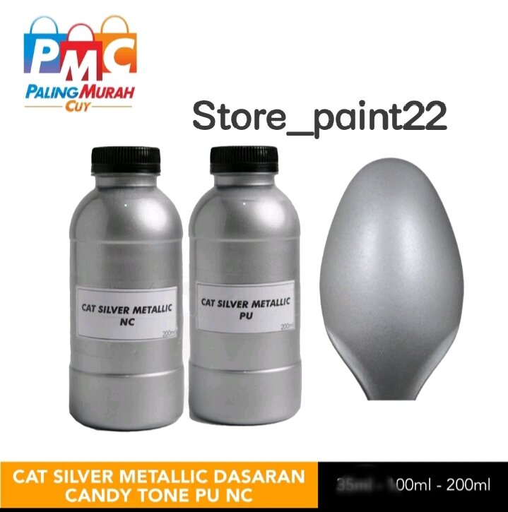 Cat Duco silver metalic mobil motor Cat dasar warna silver metalic PU ...