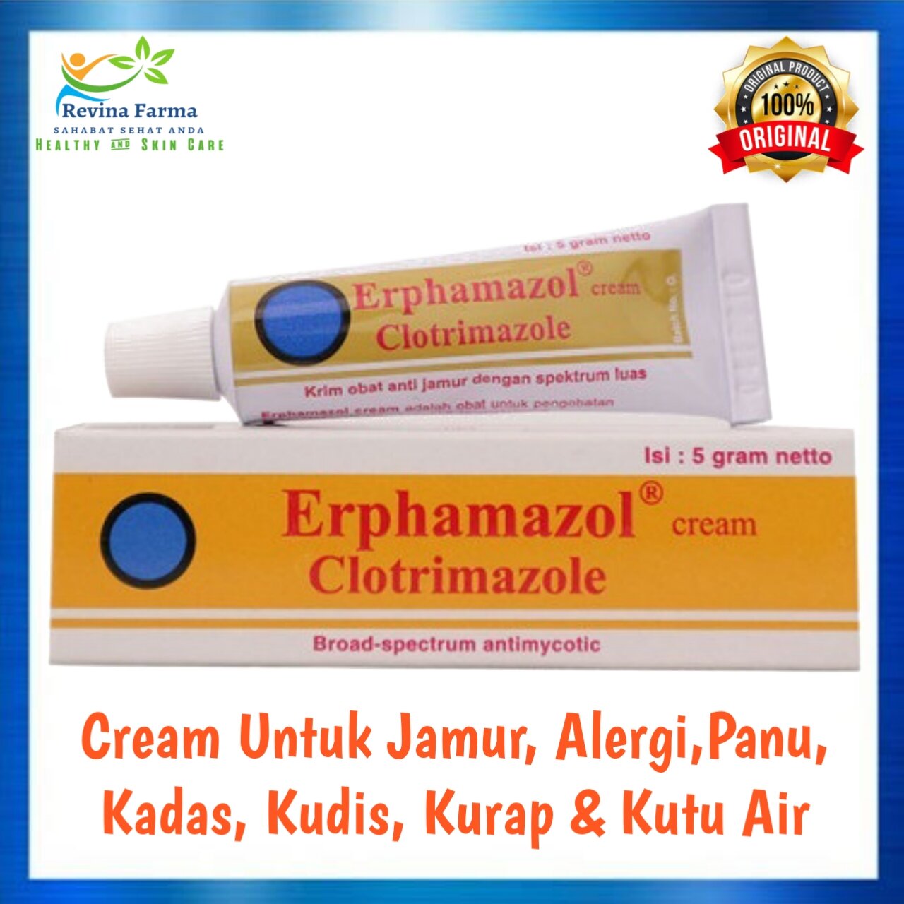 Erphamazol Cream 5gr, Cream Anti Jamur, Alergi, Panu, Kadas, Kudis ...