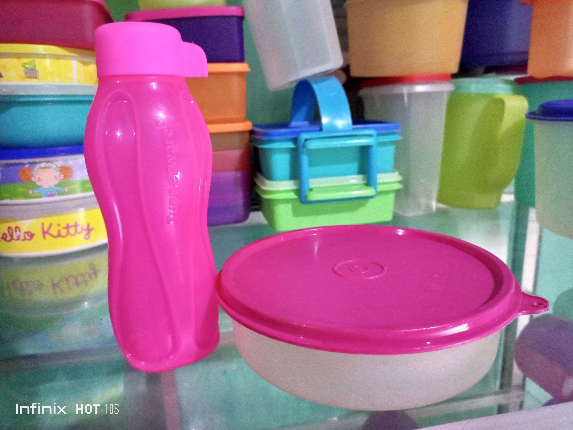PAKET BEKAL BULAT TANPA SEKAT + BOTOL ORIGINAL TUPPERWARE | Lazada ...