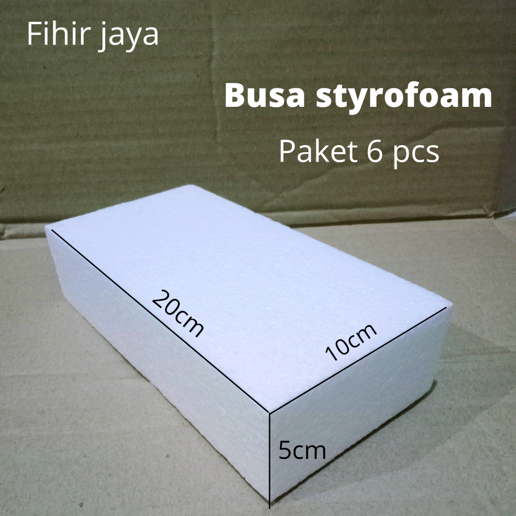 BUSA STYROFOAM 20x10x5CM PAKET 6 PCS/BUSA KERING/BUKET UANG/GAGANG ...