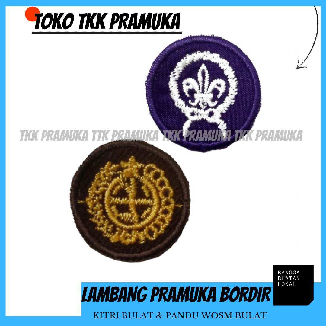 Badge logo kitri bulat / Badge pandu wosm bordir | Lazada Indonesia