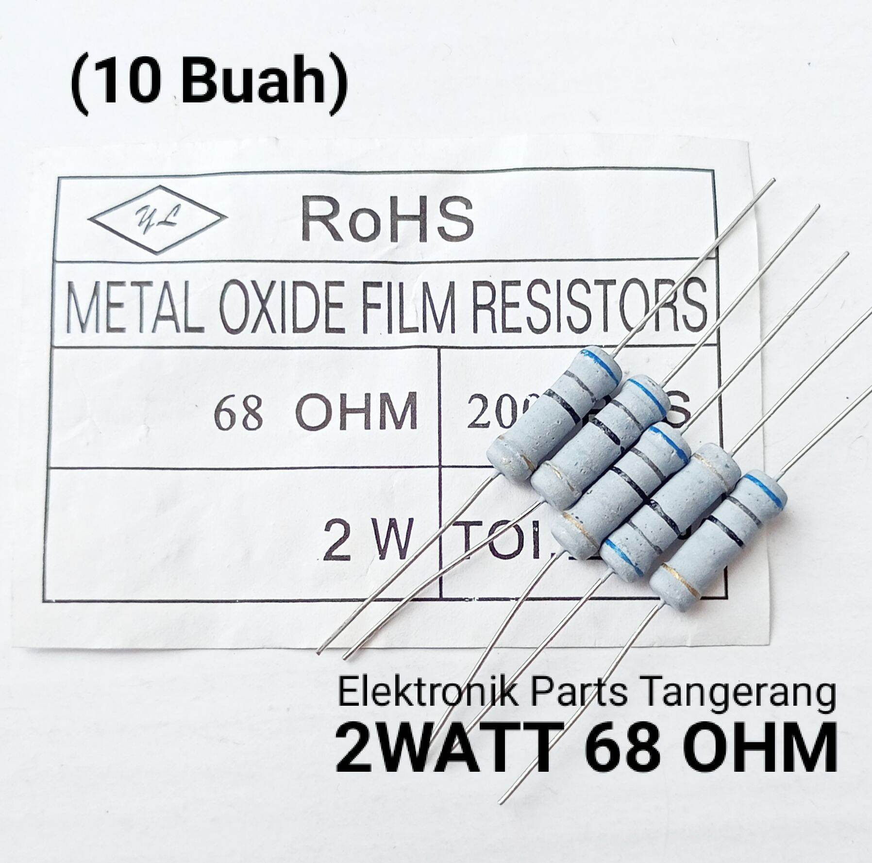 (10 PCS) RESISTOR 2 WATT 68 OHM 5% RESISTOR 2WATT 68 OHM RESISTOR 2W 68 ...