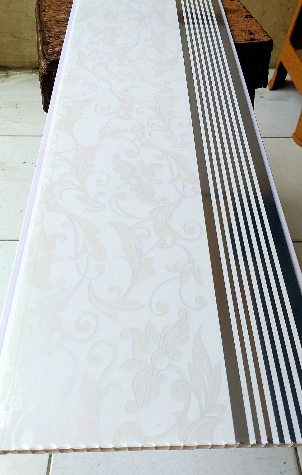 Bahan plafon pvc 3 meter 1 dus isi 15 pcs / plfon pvc 20cm / bahan ...