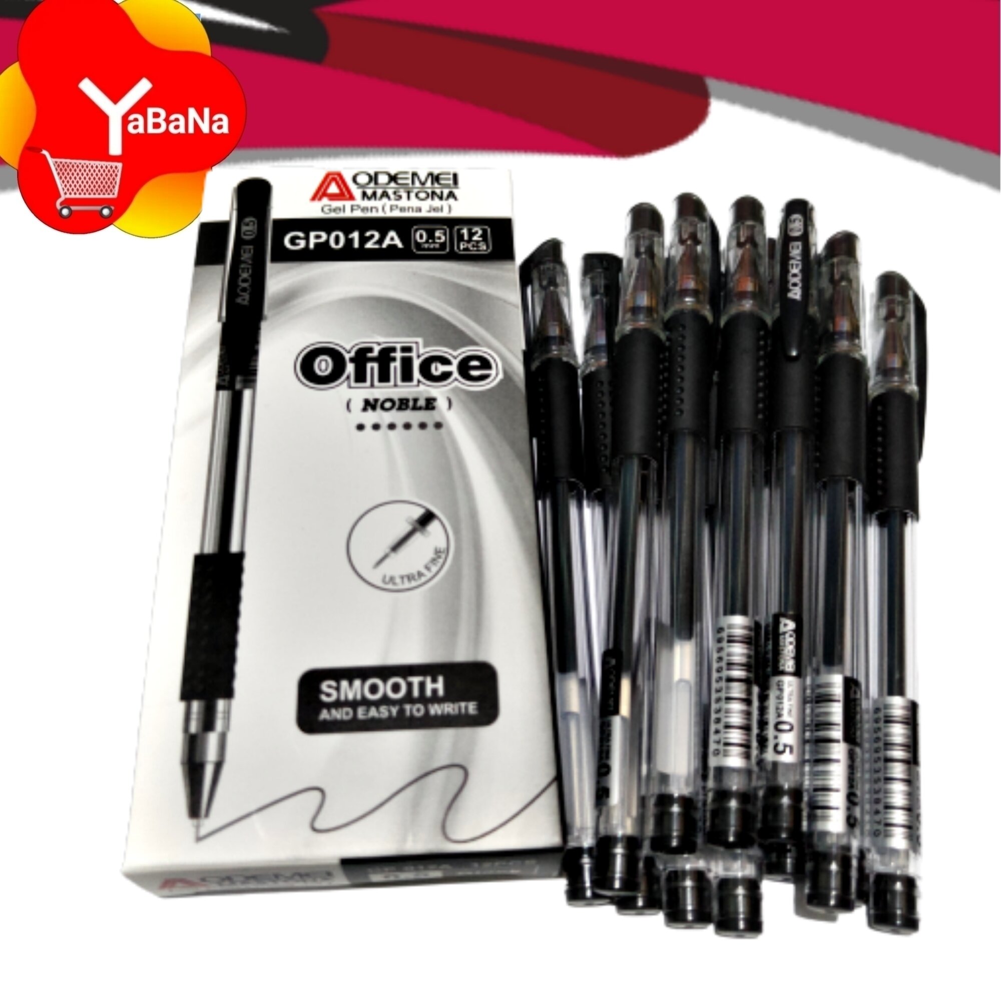 Bolpen Pulpen Gel Office Hitam 12pcs | Lazada Indonesia