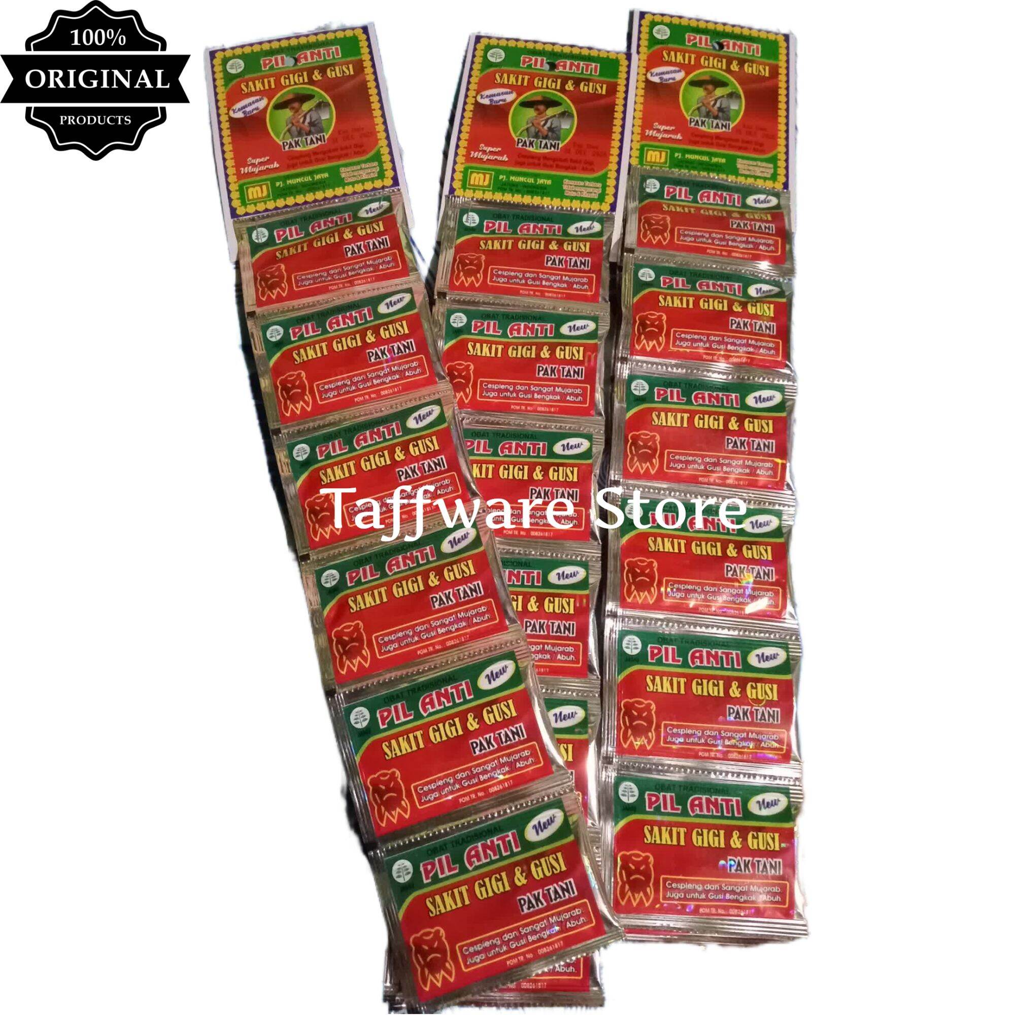 obat sakit gigi Gusi cap pak tani isi 12 sachet ORIGINAL | Lazada Indonesia