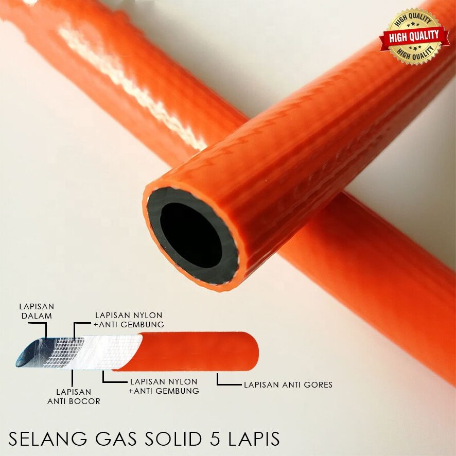 Selang gas dan selang air panas 5 lapis selang orange berlapis kawat ...